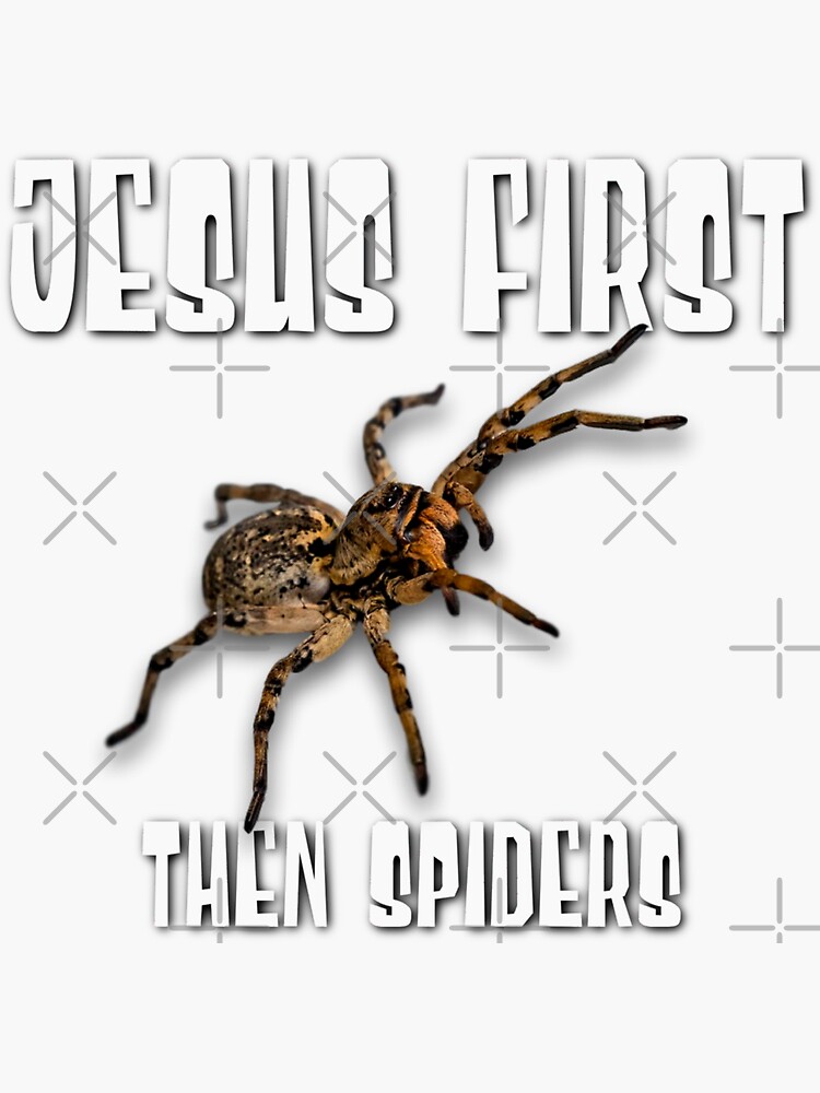 "Jesus First, Then Spiders - Arachnids!" Sticker for Sale by ...