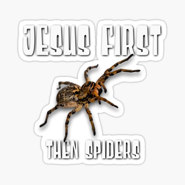 "Jesus First, Then Spiders - Arachnids!" Sticker for Sale by ...