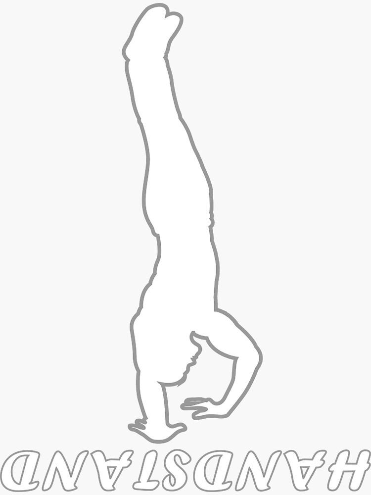 "Handstand (Reverse)" Sticker for Sale by abhaforce | Redbubble