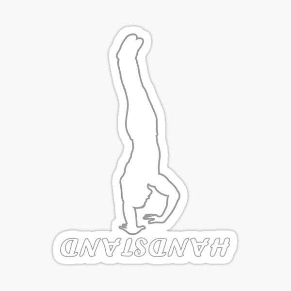 "Handstand (Reverse)" Sticker for Sale by abhaforce | Redbubble