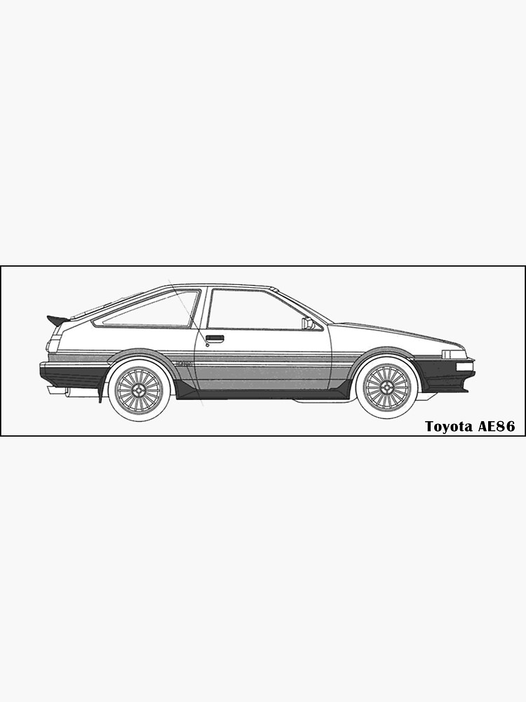 "Toyota AE86" Sticker for Sale by joshua-p | Redbubble