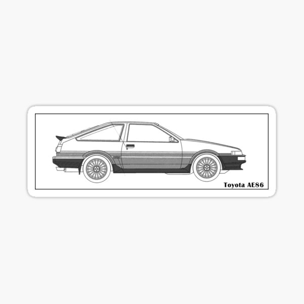 "Toyota AE86" Sticker for Sale by joshua-p | Redbubble