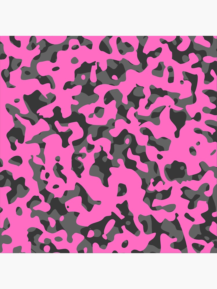 "Pink Camouflage (Military Style w/Gray)" Sticker for Sale by ...