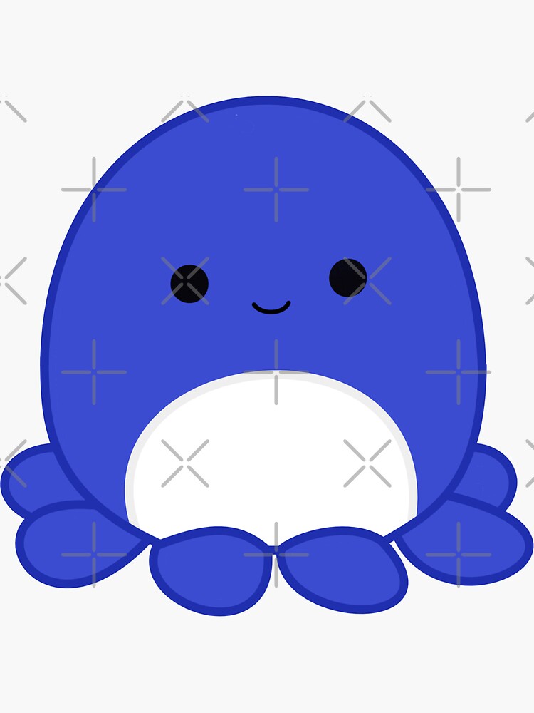 "Custom Royal Blue Octopus Squishmallow" Sticker by brendaandsunny ...