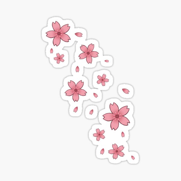 "Sakura flow" Sticker for Sale by Grethe-B | Redbubble