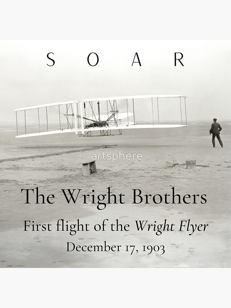 "The Wright Brothers ~ First flight of the Wright Flyer ~ 1903" Sticker ...