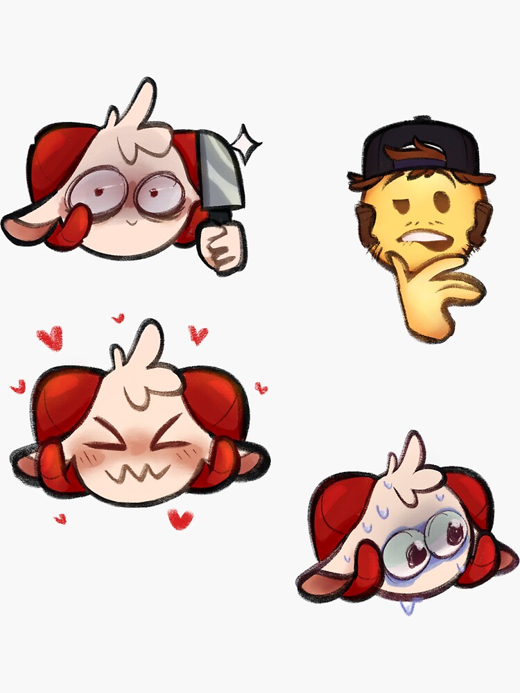 "cursed schlatt emojis (B)" Sticker for Sale by slenren | Redbubble