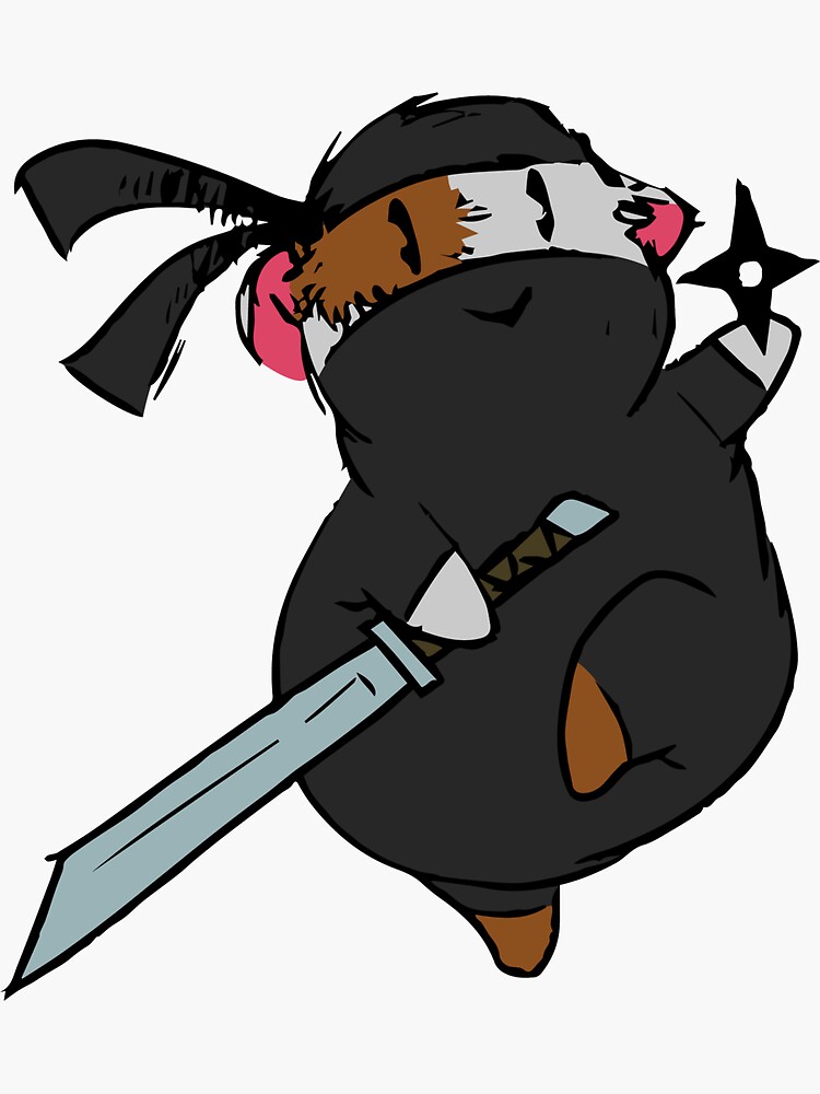 "Guinea Pig Ninja" Sticker for Sale by GuineaPigArt | Redbubble