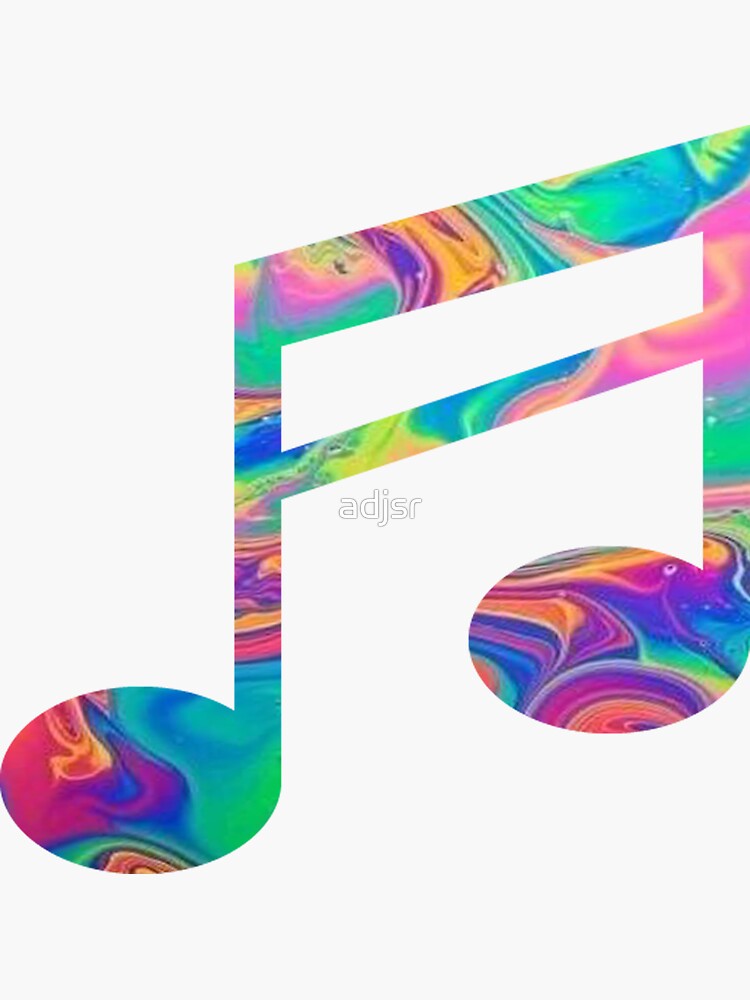 "Rainbow Music Note" Sticker for Sale by adjsr | Redbubble