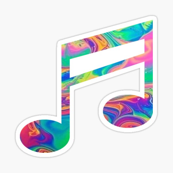 "Rainbow Music Note" Sticker for Sale by adjsr | Redbubble