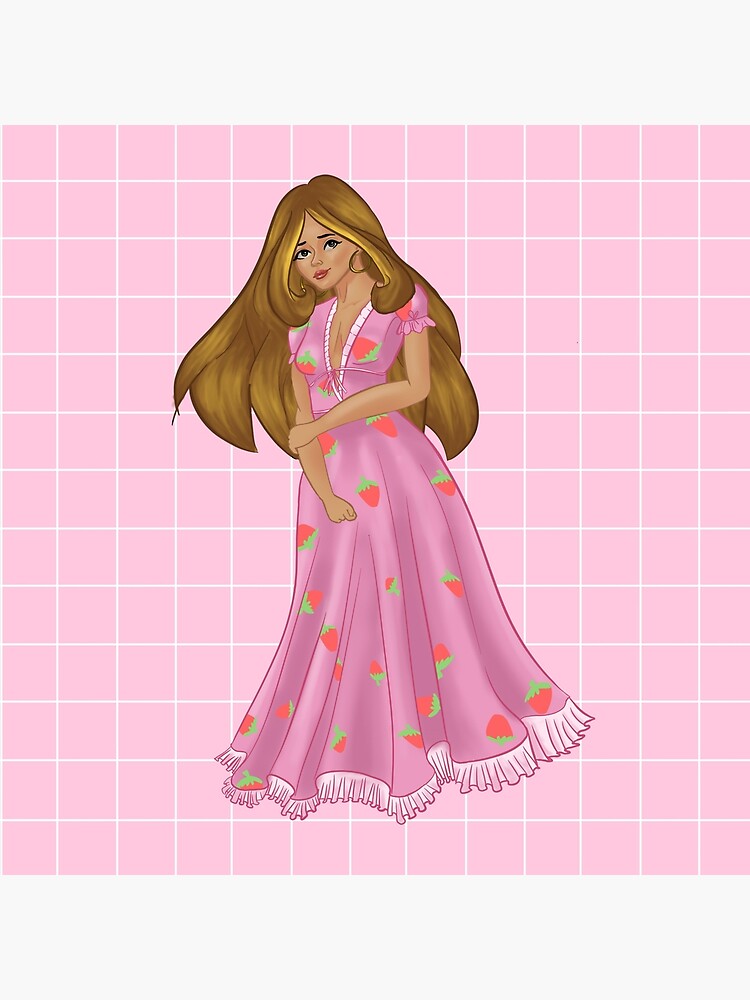 "Flora Winx Club Strawberry Dress" Poster by flatpancakeart | Redbubble