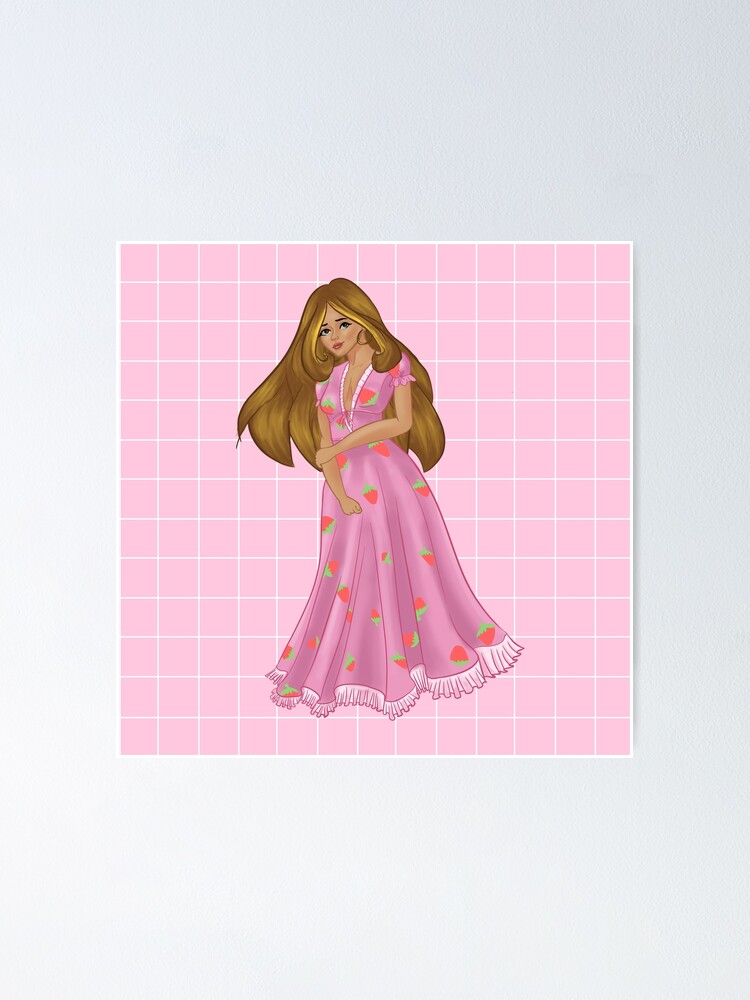 "Flora Winx Club Strawberry Dress" Poster by flatpancakeart | Redbubble