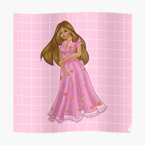 "Flora Winx Club Strawberry Dress" Poster by flatpancakeart | Redbubble