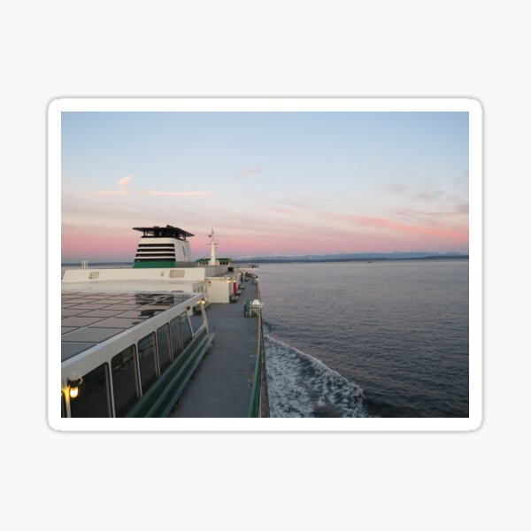 "Sunrise from the ferry" Sticker by zargoman | Redbubble