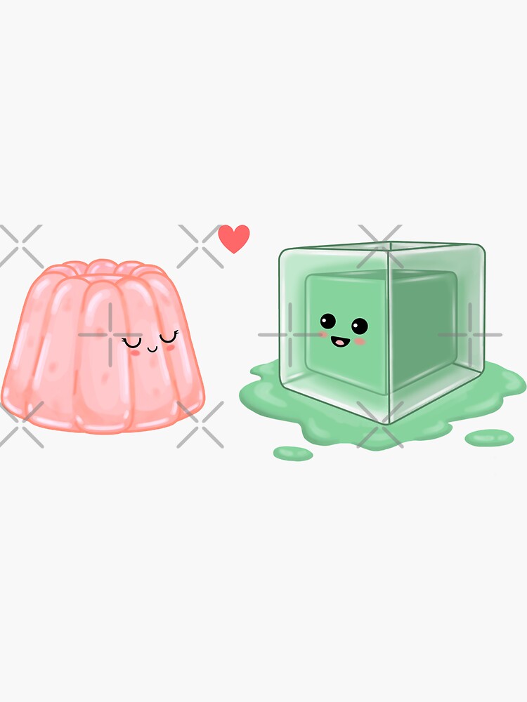 "Minecraft slime in love with gelatin kawaii" Sticker for Sale by ...