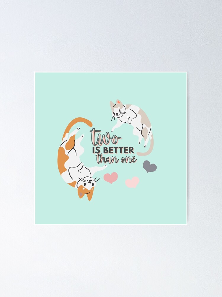 "Two is Better than One" Poster for Sale by sshayrobinsonn | Redbubble