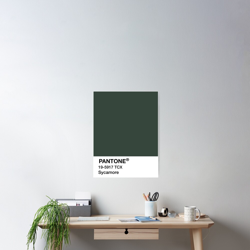 "PANTONE Sycamore, Green" Poster for Sale by Mushroom-Gorge | Redbubble