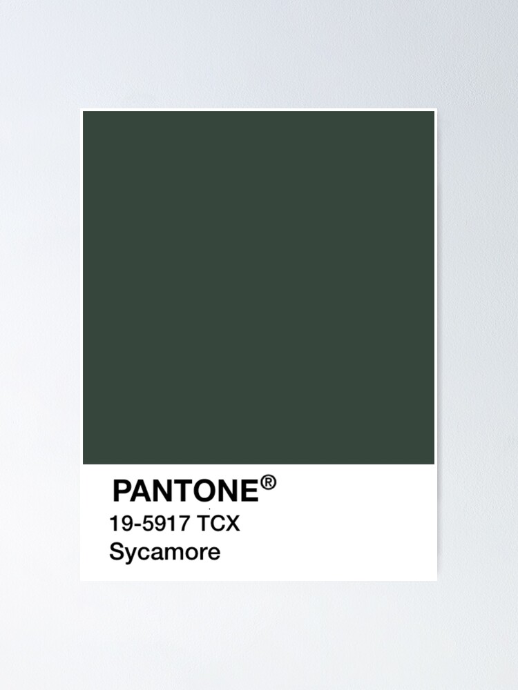 "PANTONE Sycamore, Green" Poster for Sale by Mushroom-Gorge | Redbubble