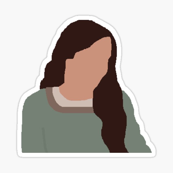 "Meg march - minimalistic outline portrait " Sticker for Sale by ...