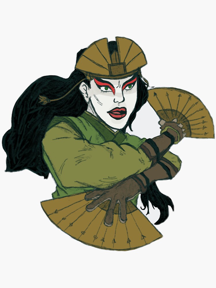 "Avatar Kyoshi Sticker" Sticker for Sale by angnickelodeon | Redbubble