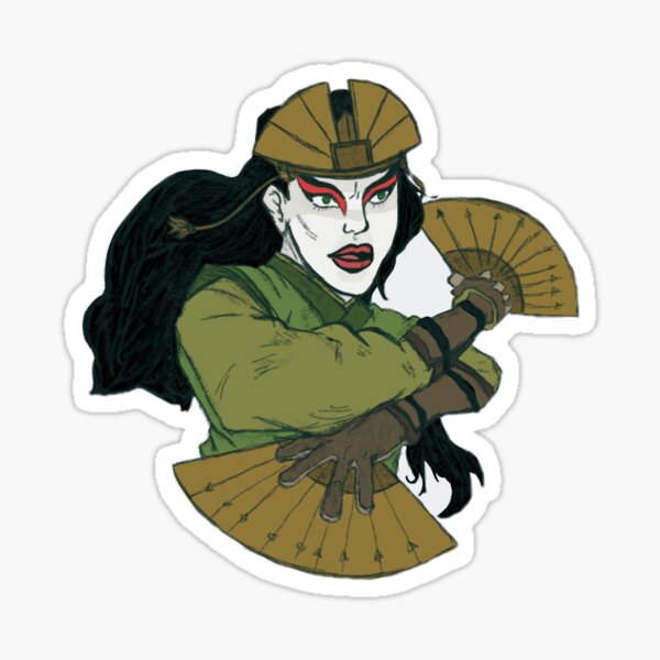 "Avatar Kyoshi Sticker" Sticker for Sale by angnickelodeon | Redbubble