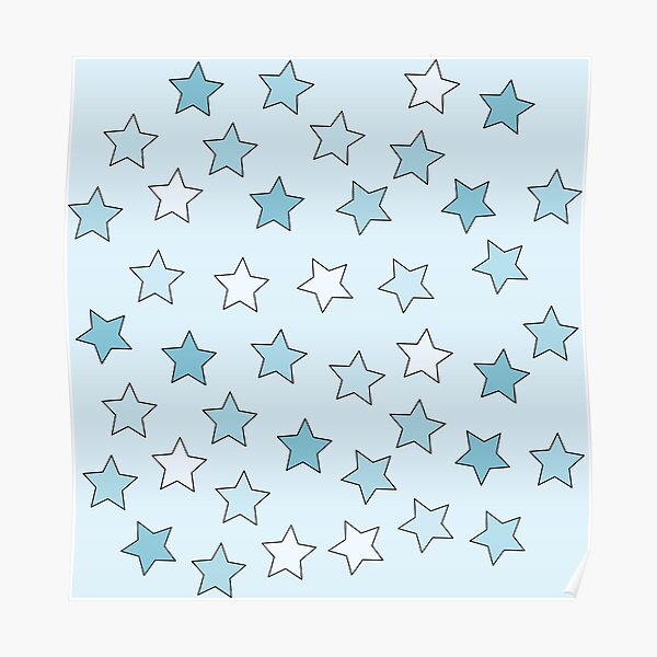 Vsco Blue Mini Star Pack Poster For Sale By Vintageprada Redbubble