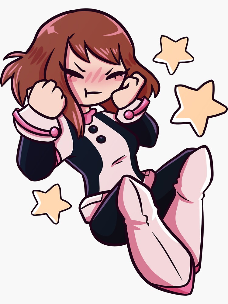 "Uravity/Ochako Uraraka Chibi" Sticker for Sale by ThaliasSoda | Redbubble