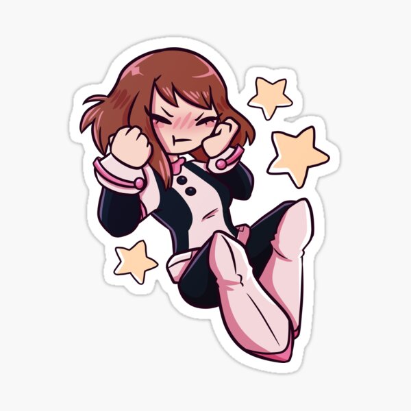 "Uravity/Ochako Uraraka Chibi" Sticker for Sale by ThaliasSoda | Redbubble