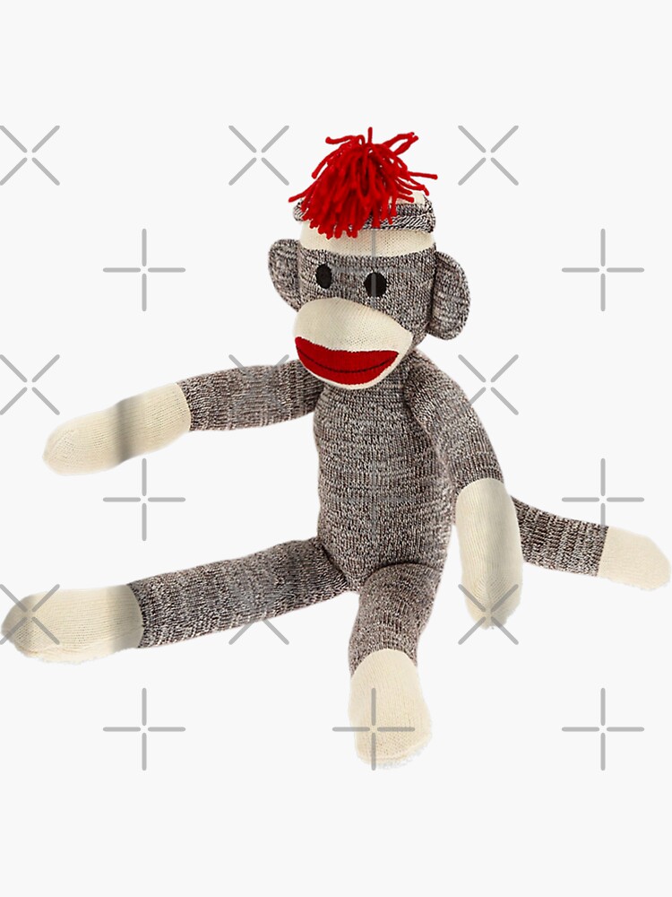 "Sock Monkey " Sticker for Sale by XuXue | Redbubble