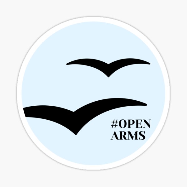 "OPEN ARMS WITH SEAGULL" Sticker by jaewoong | Redbubble