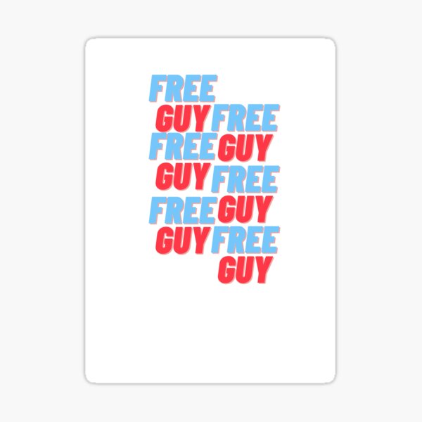 "Free Guy" Sticker for Sale by coomkie | Redbubble