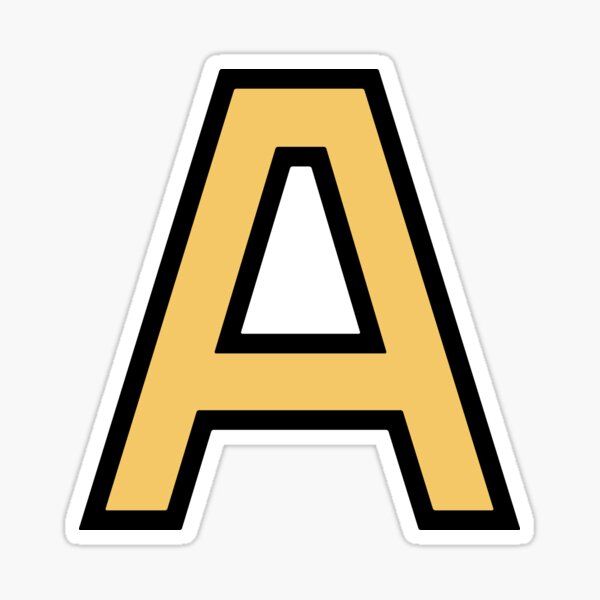 "Funky Yellow Letter A" Sticker for Sale by Thespot | Redbubble