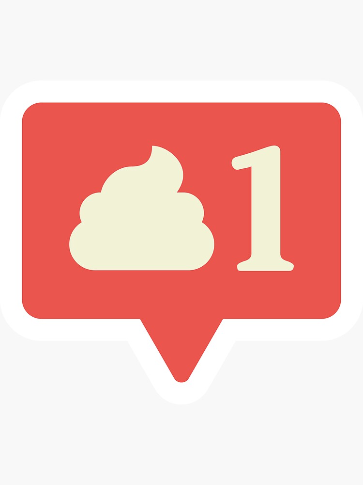 "Funny Shit Notification Followers Social Media Sticker" Sticker by ...