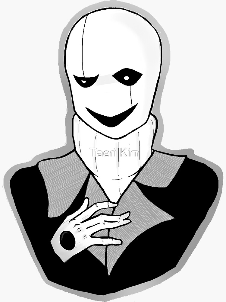 "Gaster - undertale" Sticker by kenmaru | Redbubble