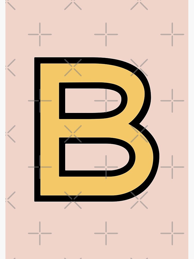 "Funky Yellow Letter B" Poster by Thespot | Redbubble