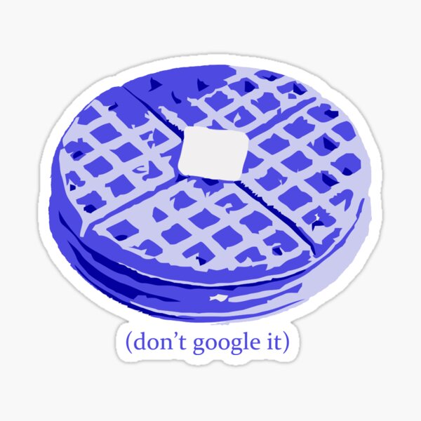"Blue Waffle" Sticker for Sale by chancel | Redbubble