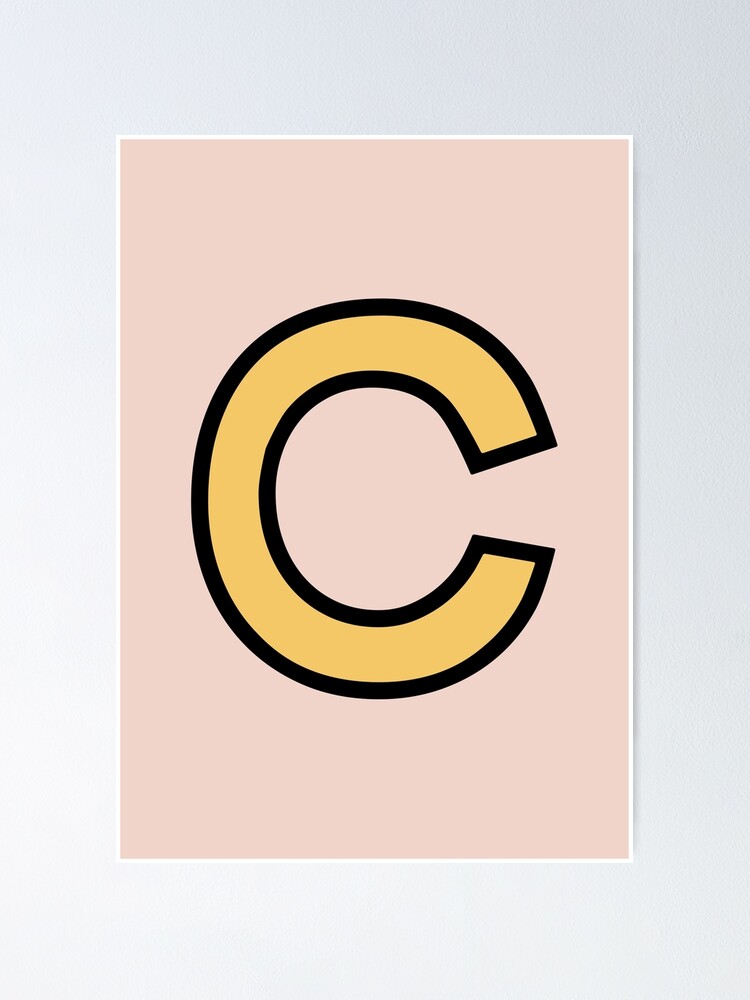 "Funky Yellow Letter C" Poster by Thespot | Redbubble