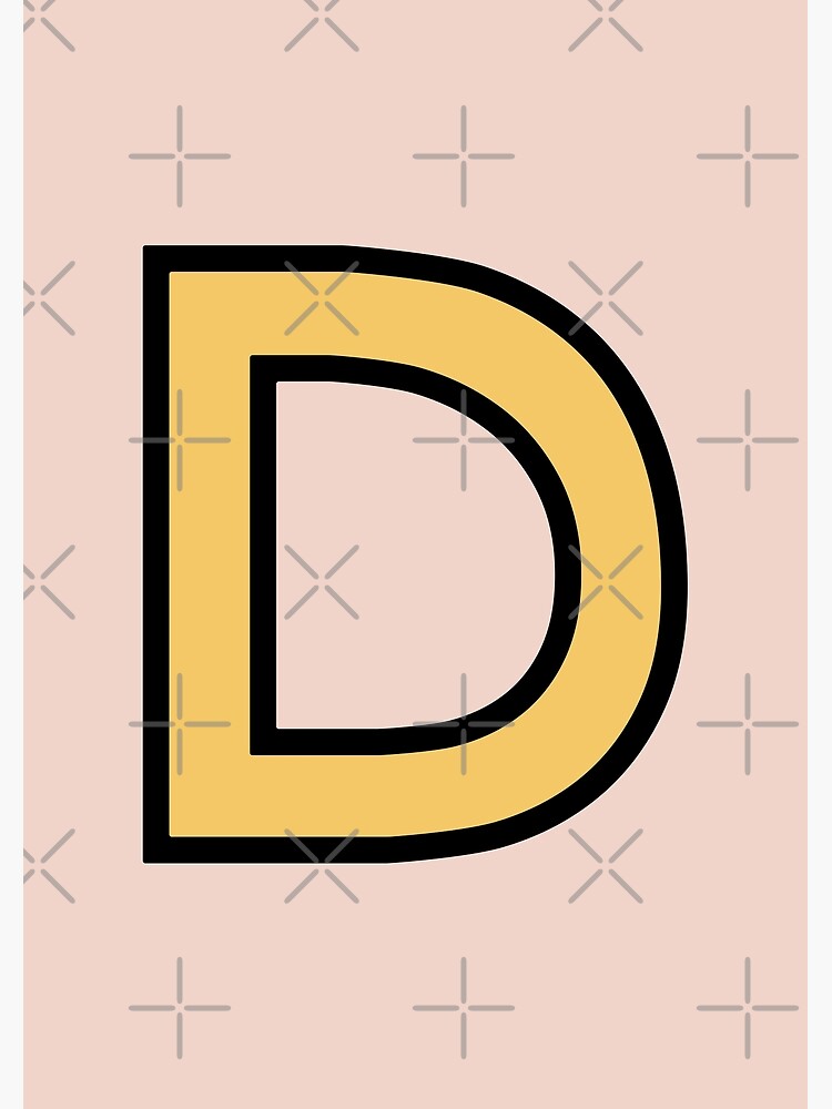 "Funky Yellow Letter D" Poster for Sale by Thespot | Redbubble