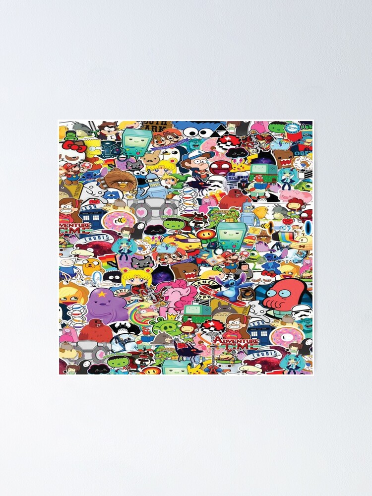 "Mixed Cartoon " Poster by sweetschilly | Redbubble