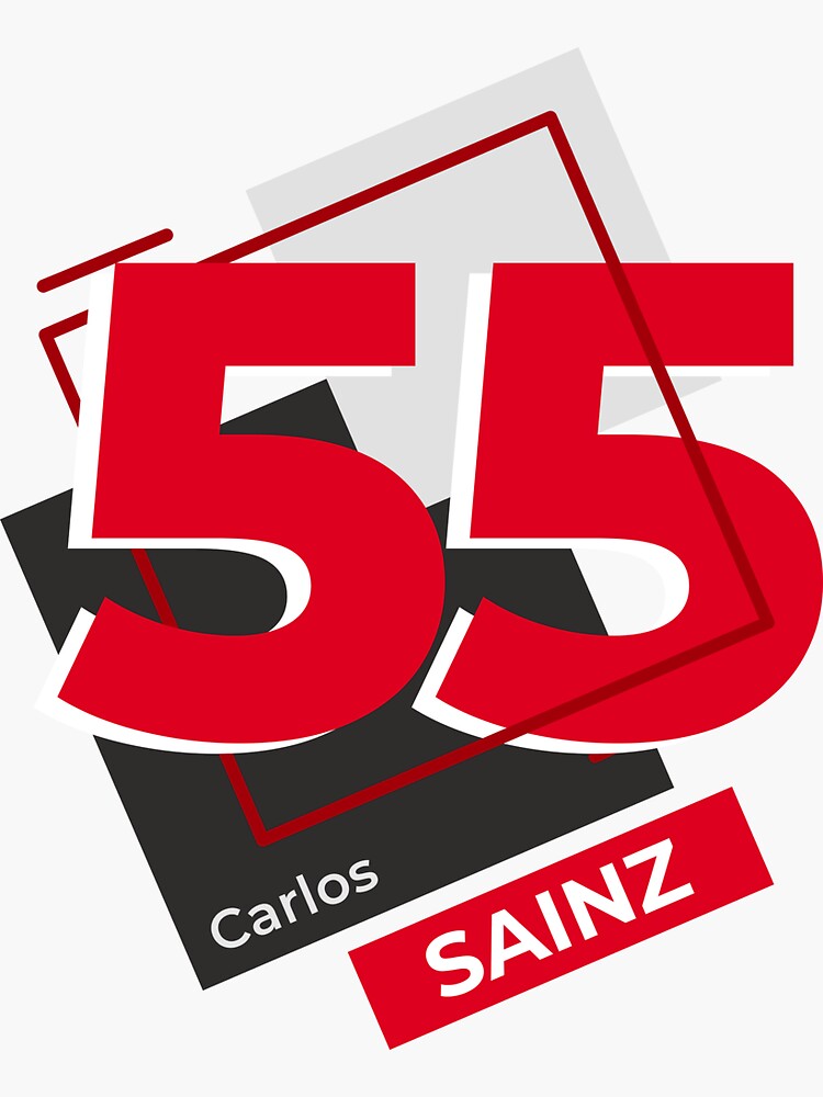 "Carlos Sainz - Formula 1 Scuderia Ferrari - Number 55" Sticker for ...