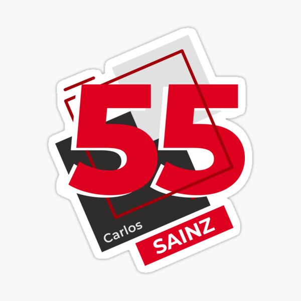 "Carlos Sainz - Formula 1 Scuderia Ferrari - Number 55" Sticker for ...