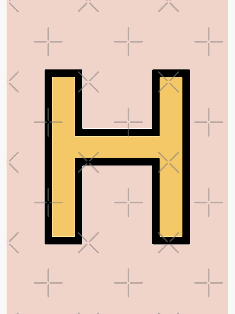 "Funky Yellow Letter H" Poster for Sale by Thespot | Redbubble