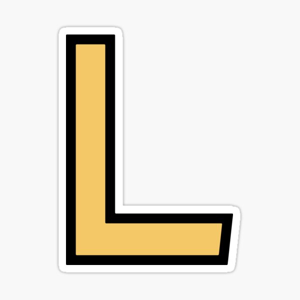 "Funky Yellow Letter L" Sticker for Sale by Thespot | Redbubble