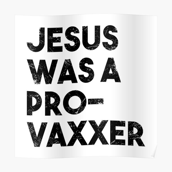 "Jesus Was A Pro-Vaxxer Retro Easter" Poster by WPahat | Redbubble