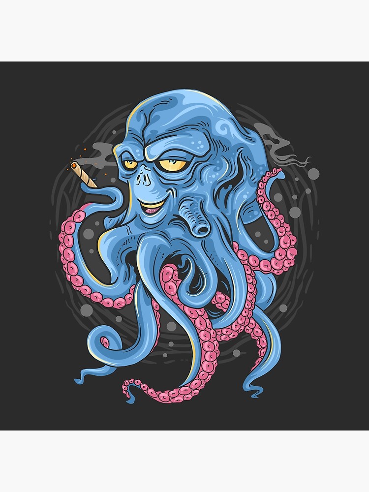 "Octopus With Alien Face " Art Print for Sale by alexkn6 | Redbubble