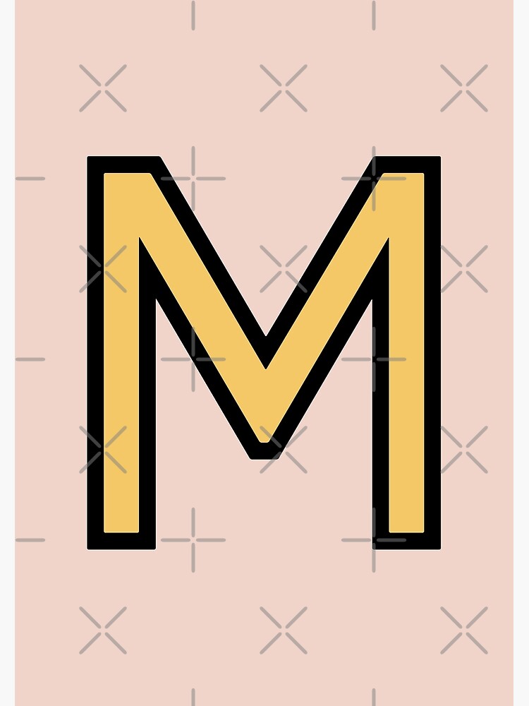 "Funky Yellow Letter M" Poster by Thespot | Redbubble