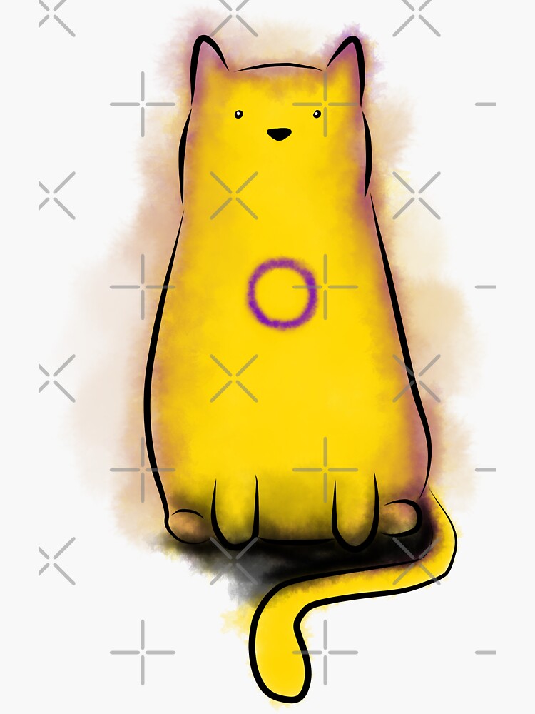 "Intersex pride cat" Sticker for Sale by scarletsung | Redbubble
