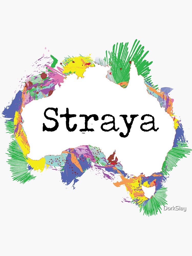"Straya" Sticker for Sale by DorkSlay | Redbubble