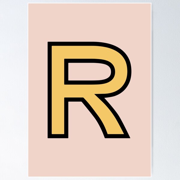 "Funky Yellow Letter R" Poster for Sale by D-Spot Shop | Redbubble