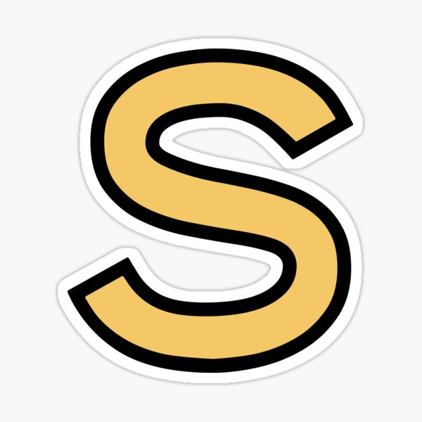 "Funky Yellow Letter S" Sticker for Sale by Thespot | Redbubble
